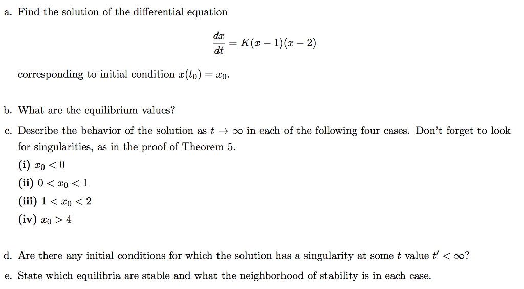 Solved a. Find the solution of the differential equation dx | Chegg.com