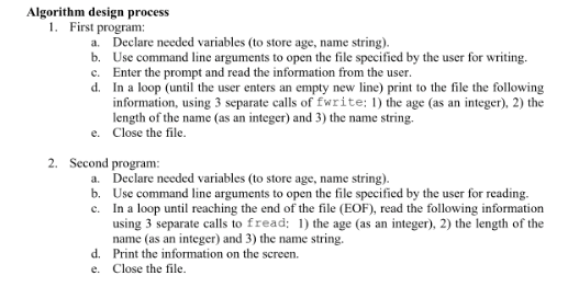 Lab 13 Write two programs to write and read from file | Chegg.com