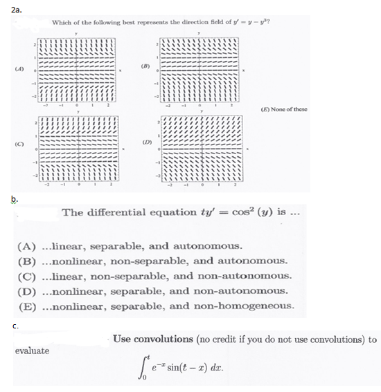 Solved a. Which of the following best represent the | Chegg.com