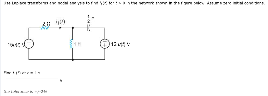 Solved Use Laplace transforms and nodal analysis to find (t) | Chegg.com