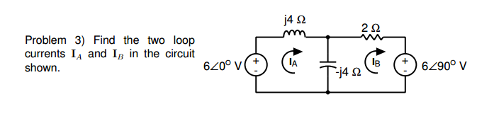 Solved Find the two loop currents I_A and I_B in the circuit | Chegg.com