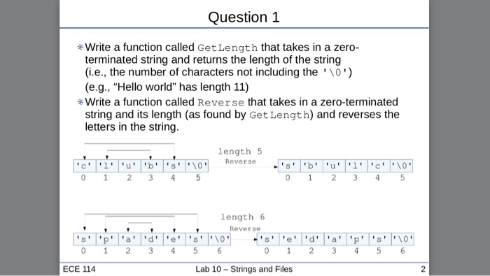 Solved Question 1 *Write a function called GetLength that | Chegg.com