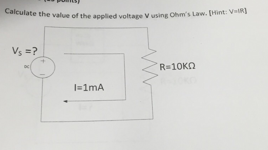Solved Calculate the value of the applied voltage V using | Chegg.com