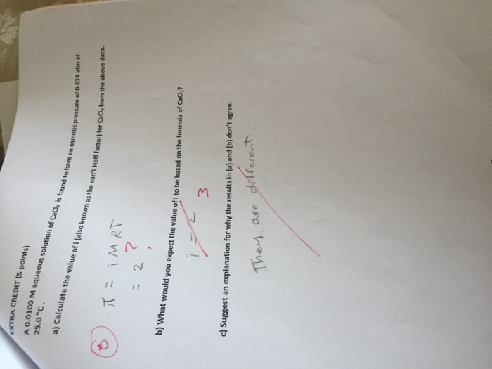 Solved A 0.0100 M aqueous solution of caCi_2 is found to | Chegg.com