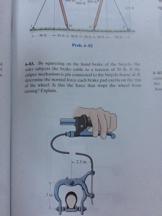 Solved By squeezing on the hand brake of the bicycle, the | Chegg.com