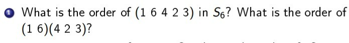 Solved abstract algebra order of a group, order of an | Chegg.com