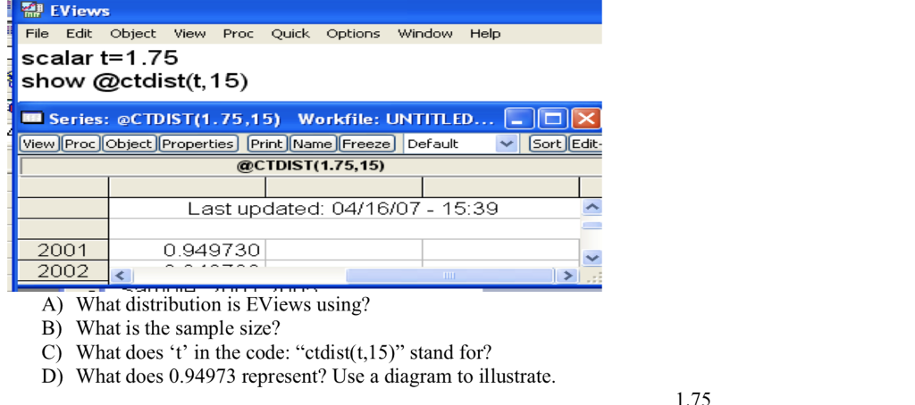 Solved EViews File Edit Object View Proc Quick Options | Chegg.com