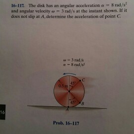 Solved The disk has an angular acceleration alpha = 8 | Chegg.com