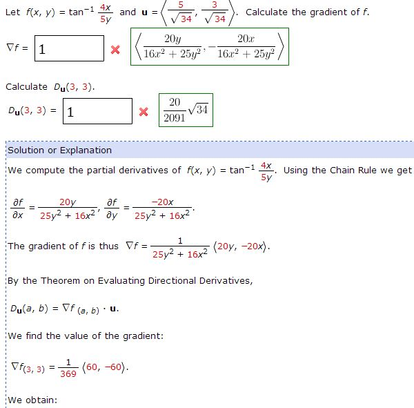 Solved We compute the partial derivatives of f(x, y) = tan | Chegg.com