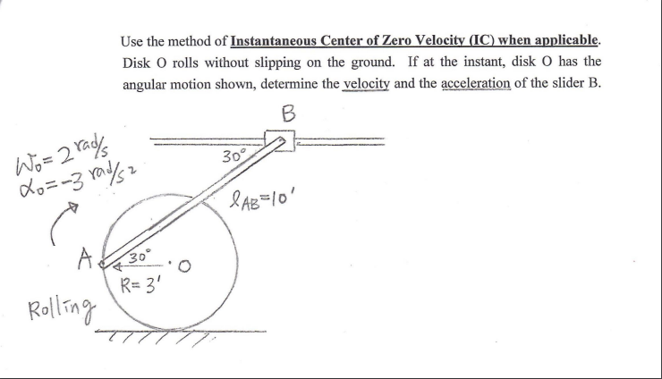 Solved Use the method of Instantaneous Center of Zero Veloci | Chegg.com