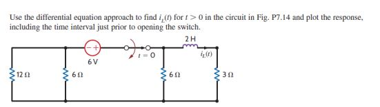 Solved Use the differential equation approach to find i, for | Chegg.com