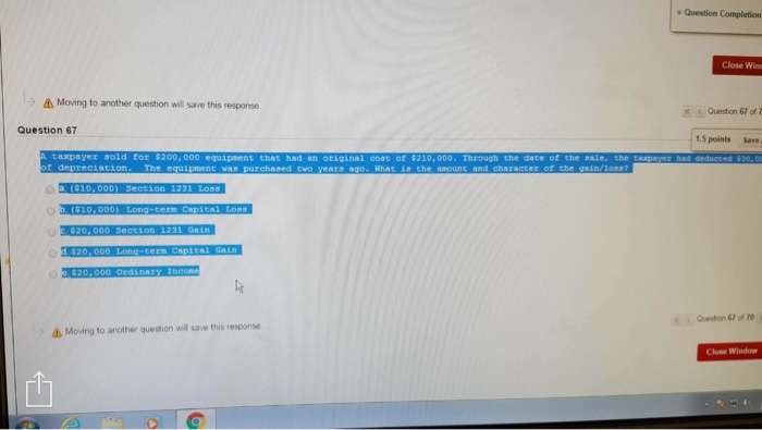 Solved A taxpayer sold for $200, 000 equipment that had an | Chegg.com