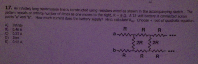 Solved An infinitely long transmission line is constructed | Chegg.com
