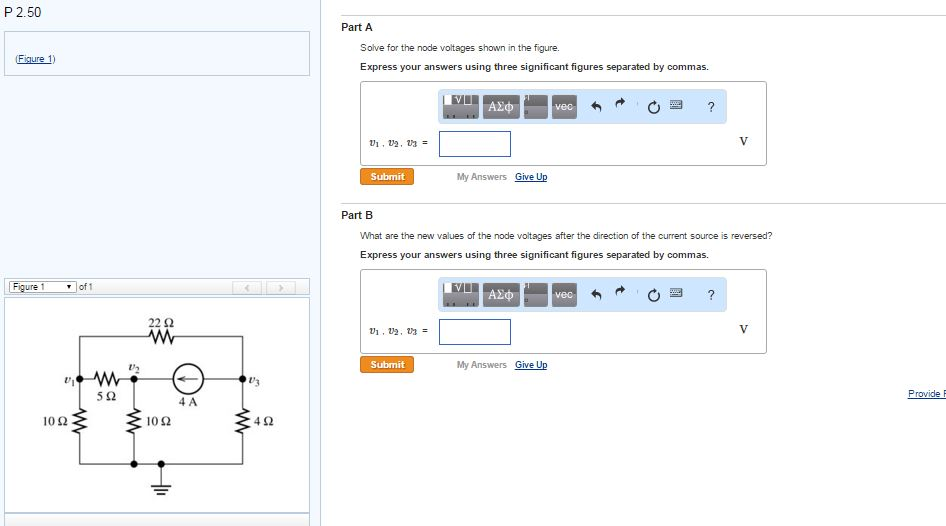 Solved SolVe for the node voltages shown in the figure. | Chegg.com