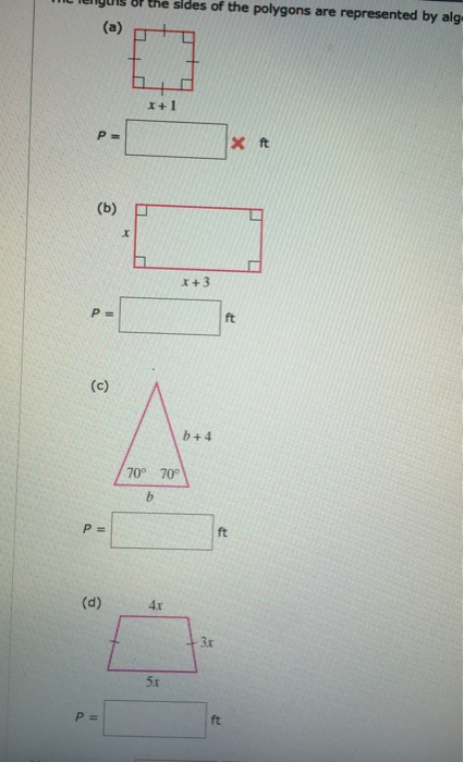Solved The lengths of the sides of the polygons are | Chegg.com