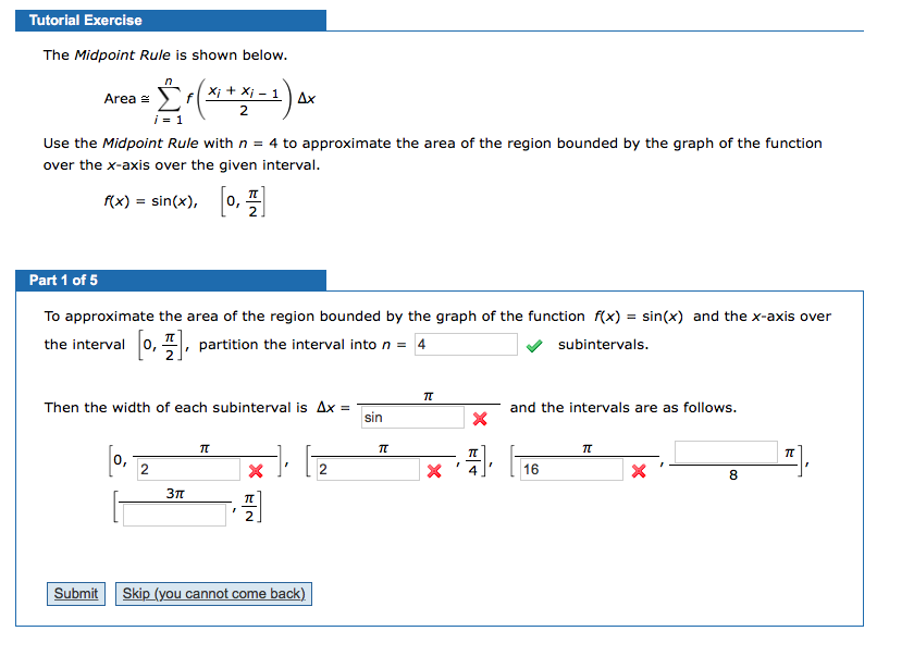 Solved The Midpoint Rule is shown below Area Sigma^n_i = 1 | Chegg.com