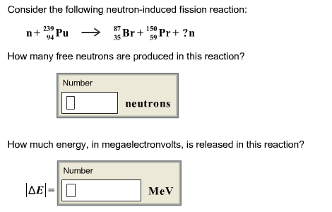 Solved Consider the following neutron-induced fission | Chegg.com