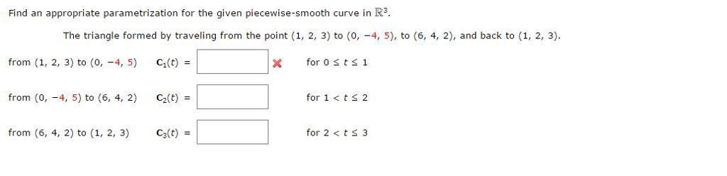 Solved Find The Appropriate Parametrization For The Given