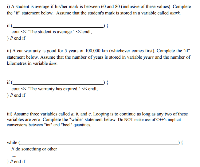Solved A student is average if his/her mark is between 60 | Chegg.com