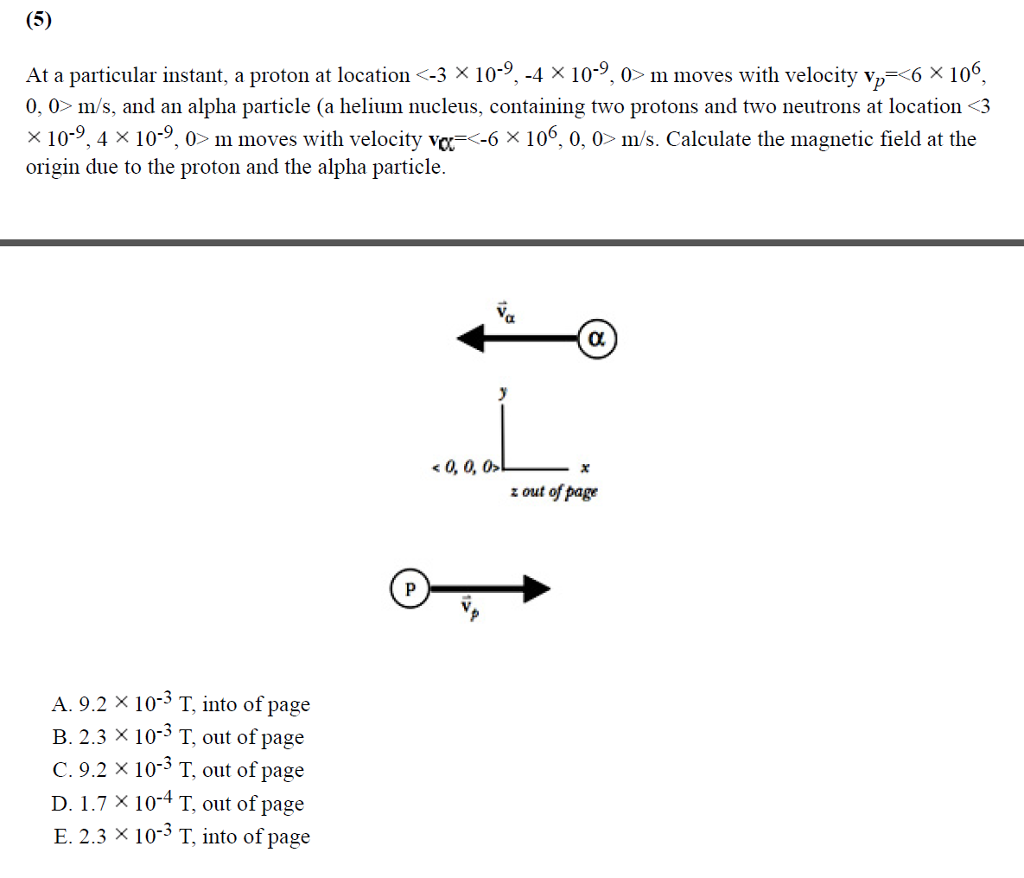 Solved At a particular instant, a proton at location