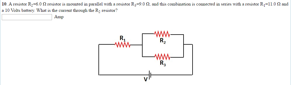 Solved A resistor R2=6.0 Ω resistor is mounted in parallel | Chegg.com