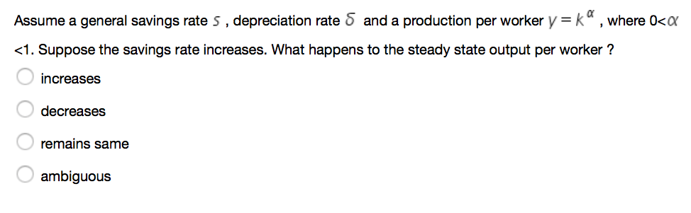 Solved Assume a general savings rate s , depreciation rate δ | Chegg.com