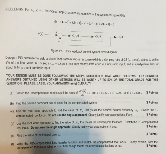 Solved For G_c (s) = 1, the closed-loop characteristic | Chegg.com