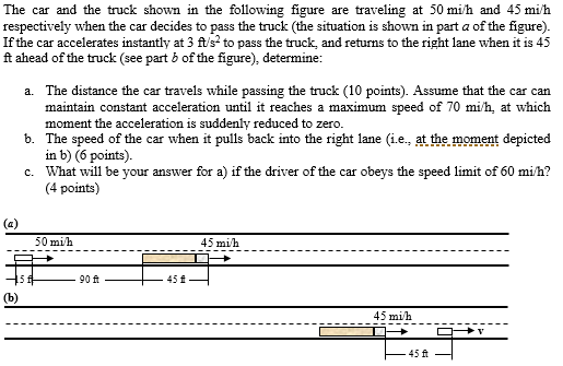 Solved The car and the truck shown in the following figure | Chegg.com