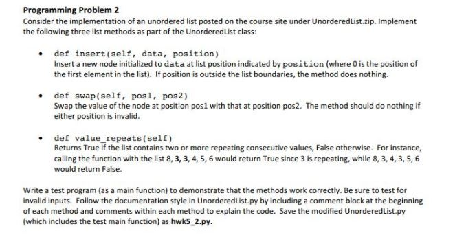Solved # Implementation of an Unordered List ADT as a linked | Chegg.com