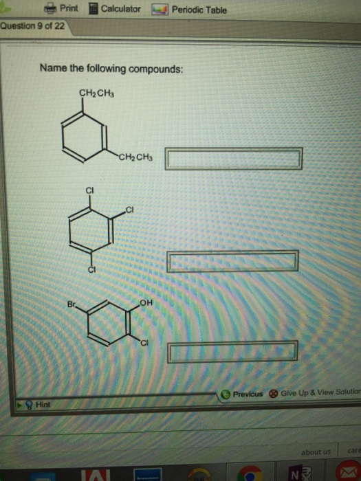 Solved Name the following compounds: | Chegg.com