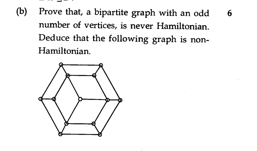 Solved Prove that, a bipartite graph with an odd number of | Chegg.com
