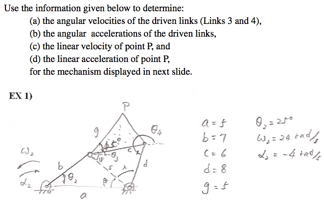 Solved Use The Information Given Below To Determine A The