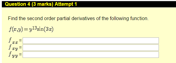Solved Find the Second order Partial derivatives of the | Chegg.com