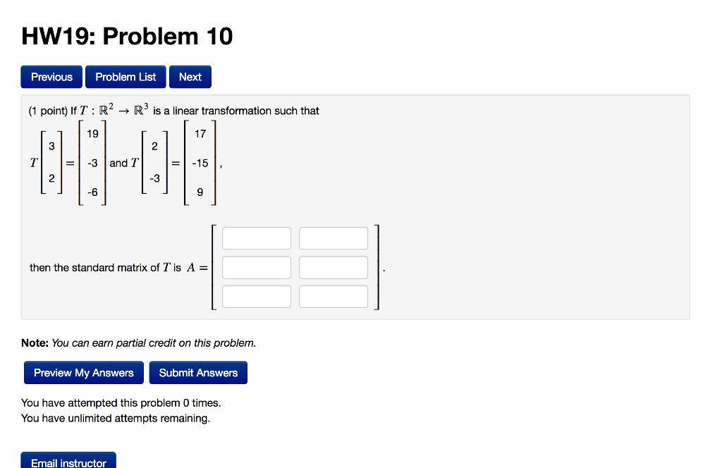 Solved HW19: Problem 10 Previous Problem List Next (1 point) | Chegg.com