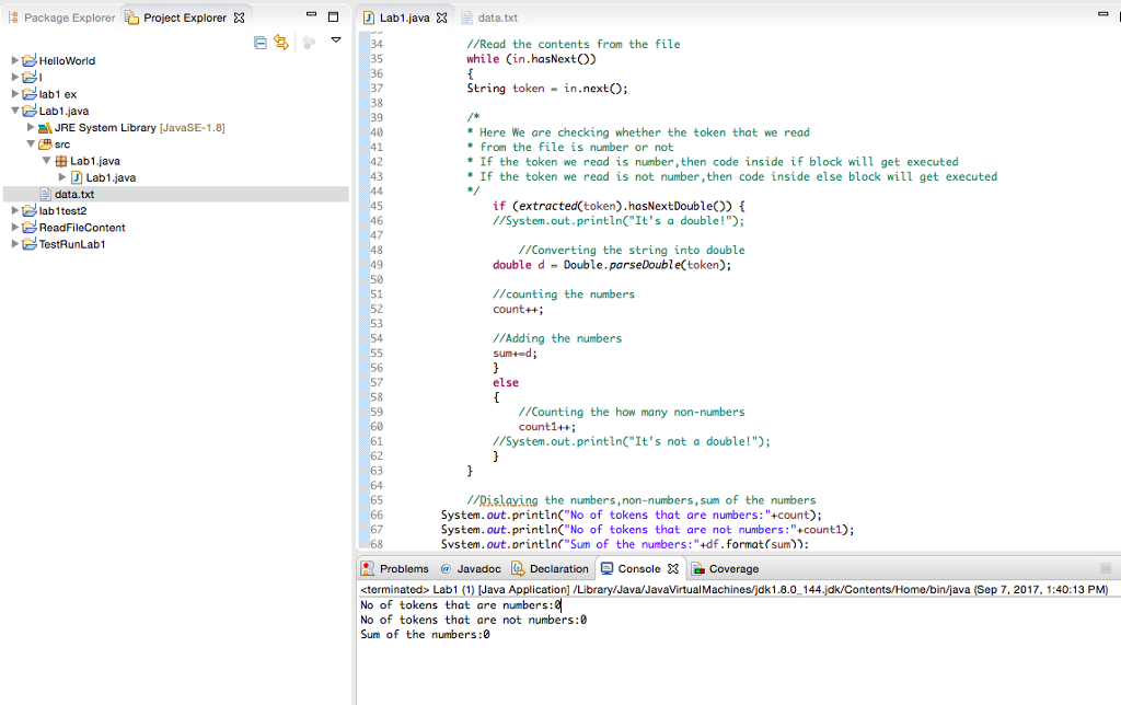 Solved Task The task is to read the tokens from a file and | Chegg.com