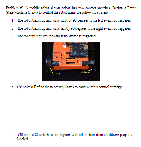 Problem #2 A mobile robot shown below has two contact | Chegg.com