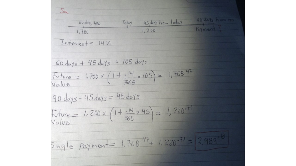 (Solved) - In questions 5a & 5b compute equivalent or dated values for ...