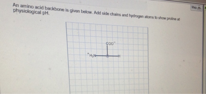 Solved An amino acid backbone is given below. Add side | Chegg.com