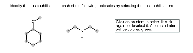 Solved Identify the nucleophilic site in each of the | Chegg.com