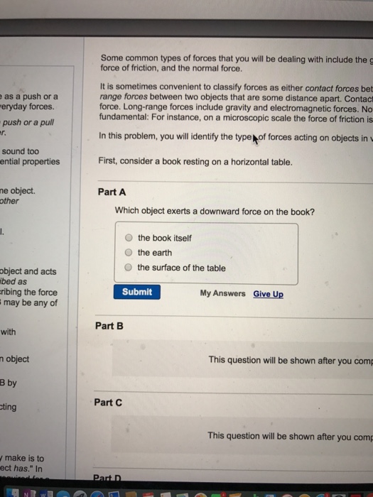 Solved Which object exerts a downward force on the book? | Chegg.com