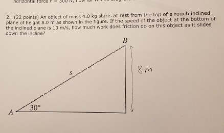 Solved An object of mass 4.0 kg starts at rest from the top | Chegg.com