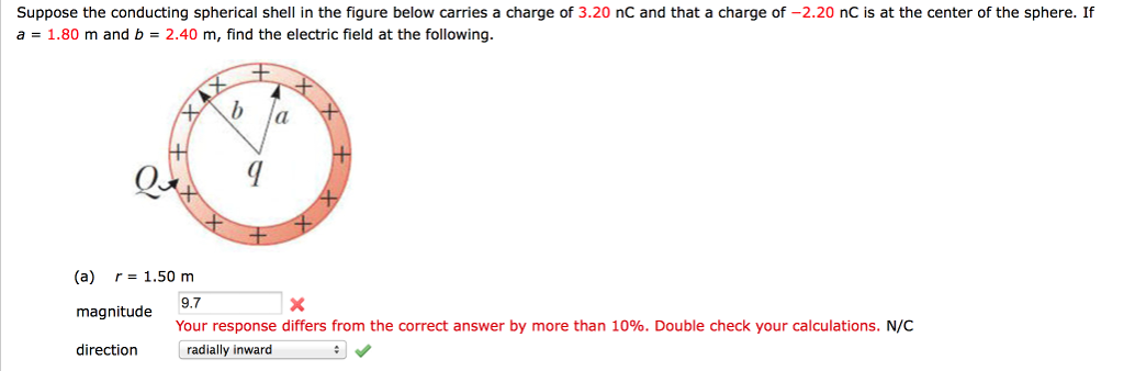 Solved Suppose the conducting spherical shell in the figure | Chegg.com