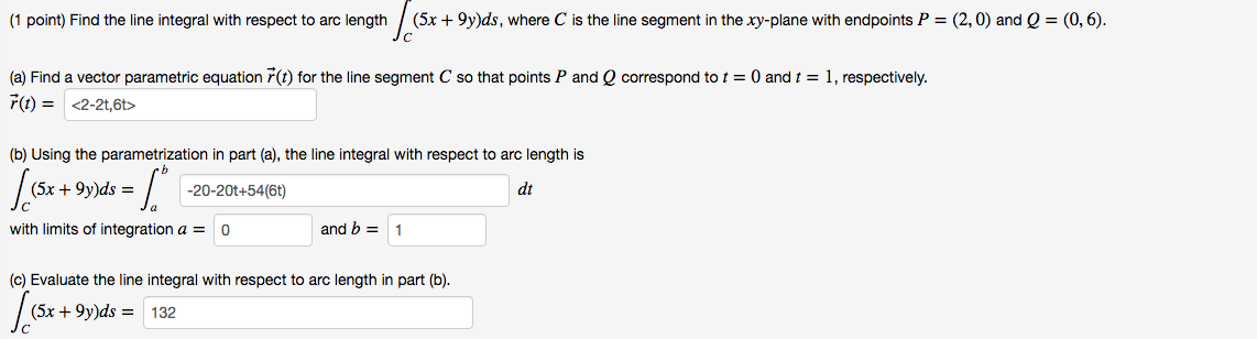 Solved Find the line integral with respect to arc length | Chegg.com