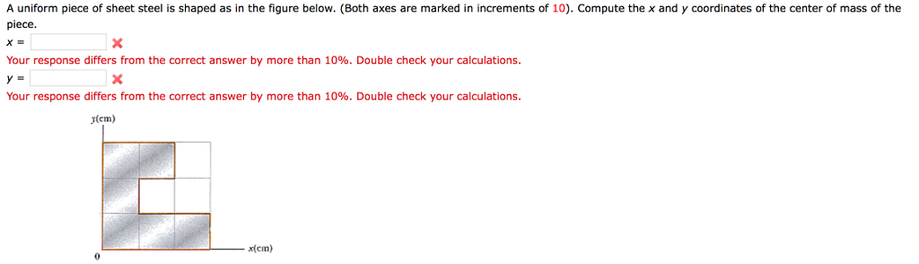 Solved A uniform piece of sheet steel is shaped as in the | Chegg.com