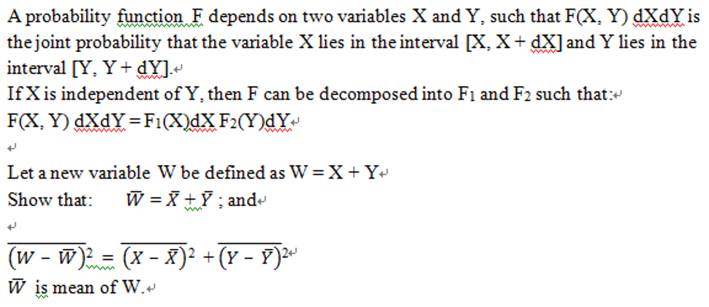 Solved A probability function F depends on two variables X | Chegg.com