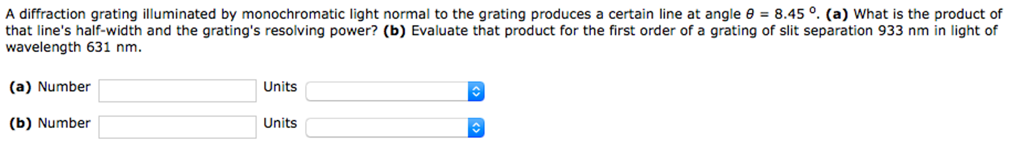 Solved A Diffraction Grating Illuminated By Monochromatic