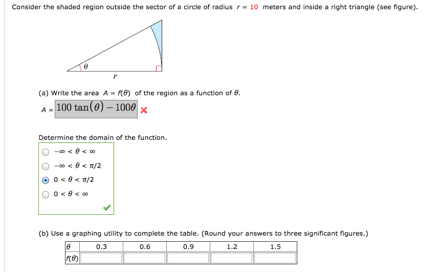 Solved Consider the shaded region outside the sector of a | Chegg.com