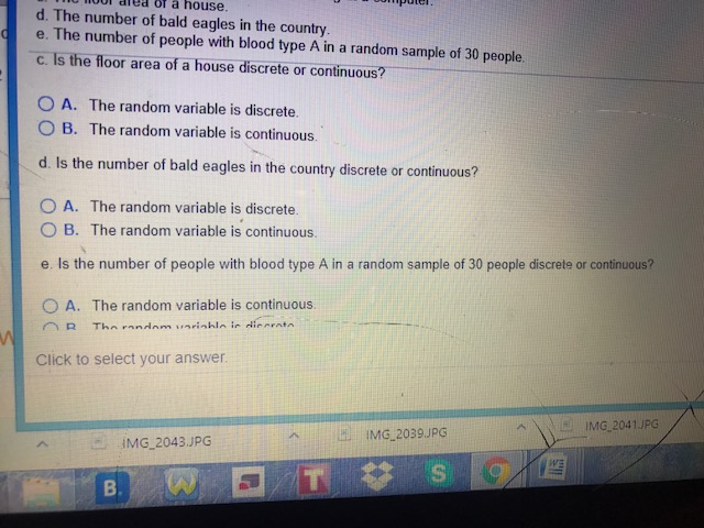Solved Determine whether each of the following variables | Chegg.com