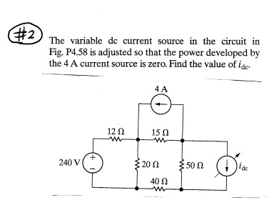 Solved The variable dc current source in the circuit in Fig. | Chegg.com