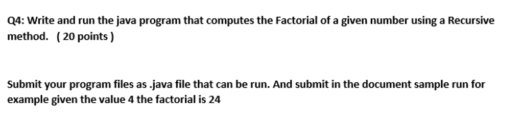 Solved Write and run the java program that computes the | Chegg.com
